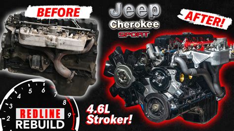 Jeep Xj Time Lapse Engine Rebuild 4 0l Stroked To 4 6l Redline