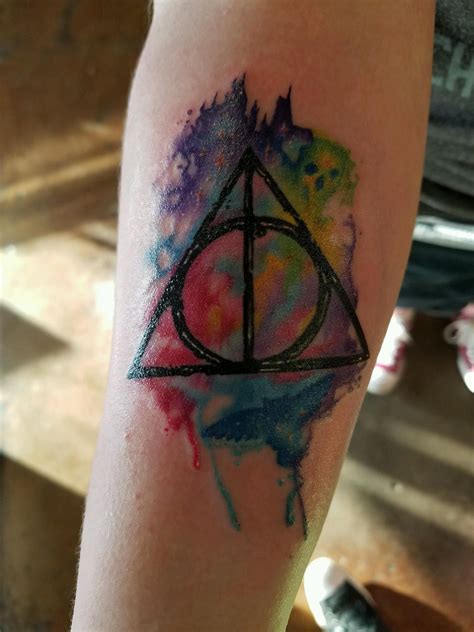 Deathly Hallows Tattoo Done By Nate At Sacred Diamond Tattoo In Des Moines Iowa • R Tattoos