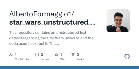 Github Albertoformaggio1starwarsunstructureddataset This