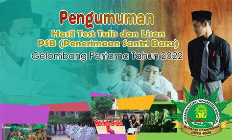 Pengumuman Hasil Ujian Test Psb 2022 Gelombang 1 Muhammadiyah Boarding School Ki Bagus Hadikusumo