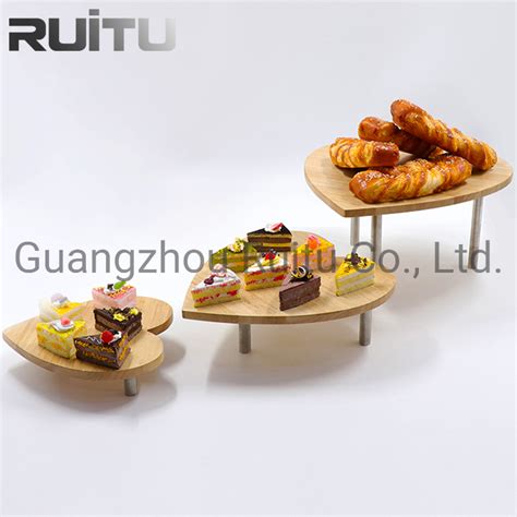 Cafeteria Decorations Wedding Catering Elevation 3 Tier Heart Shape Serving Cupcake Dessert