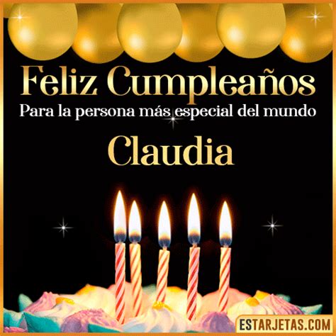 Feliz Cumpleaños Claudia Imágenes  Tarjetas Y Mensajes
