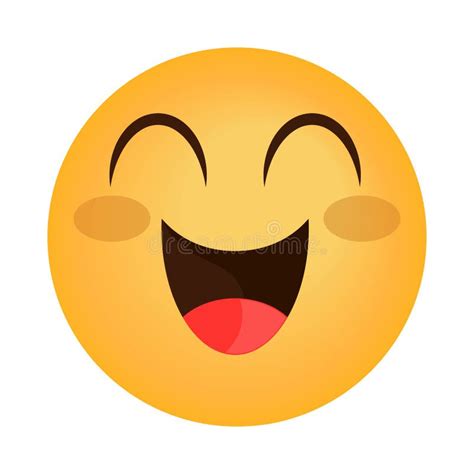 Excited Emoji Happy Stock Vector Illustration Of Character 253767444