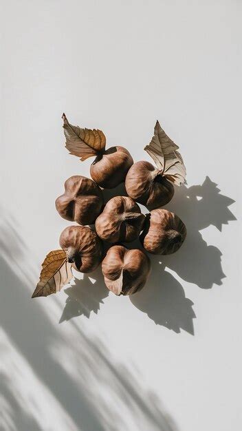 Filbert Nuts With Leaf On White Premium Ai Generated Image