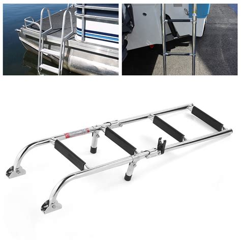 Honglai Folding Ladder Swim Step 4 Telescoping Heavy Duty Welded