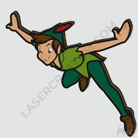 Peter Pan Layered Design For Cutting Lasercraftum