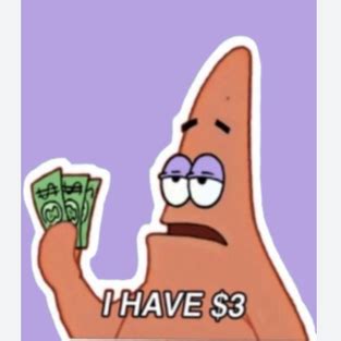 ⭐ Patrick Star I Have 3 Dollars Collection Figure・ 3d File For 3d
