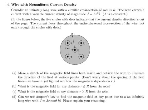 Solved 4 Wire With Nonuniform Current Density Consider An