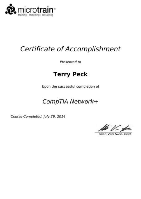 Comptia Net Plus Cetification Pdf