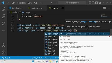 Nodejs Project To Import Excel Sheet Data Into Mysql Database Using Xlsx Module In Javascript