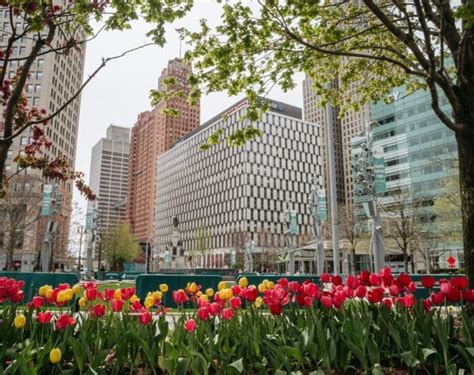 Campus Martius Park Top Public Square By Usa Today Downtown Detroit