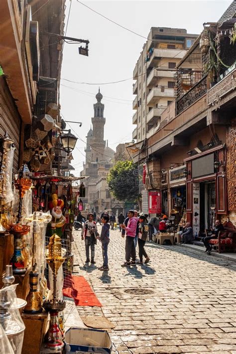 View Of Al Muizz Street In Cairo Full Of Tourists A Significant