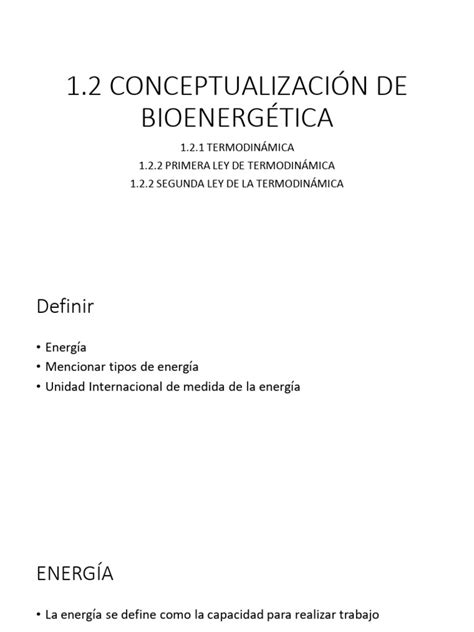 Conceptualización De Bioenergética Descargar Gratis Pdf Entalpía