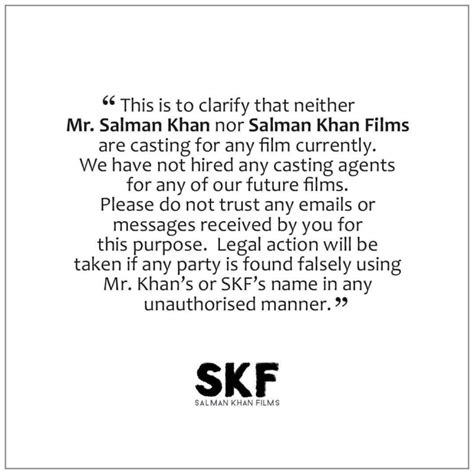 Salman Khan Issues Warning Against Scam Under His Name