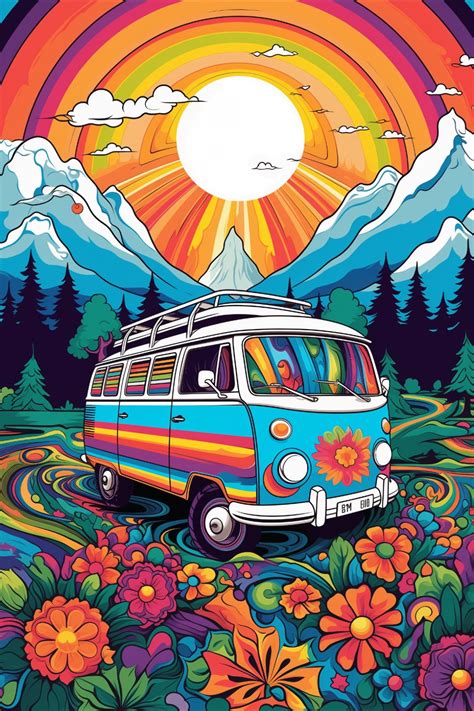 Hippie Van Art Artofit