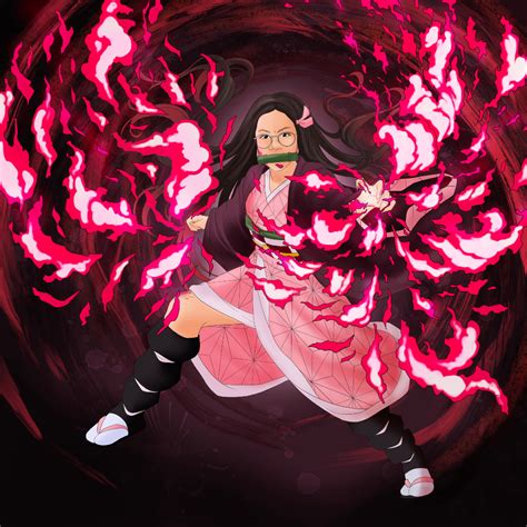 The Power Of Demon Sister Demon Slayer Custom Drawing