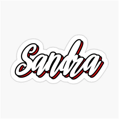 Pegatina «sandra Diseño De Letras A Mano De Sulies Redbubble