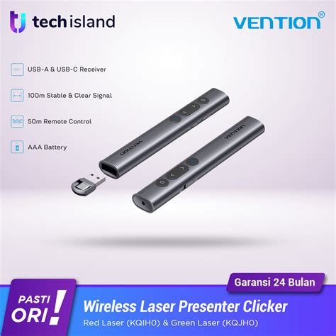 Jual Vention Wireless Powerpoint Presentation Red Laser Green Laser