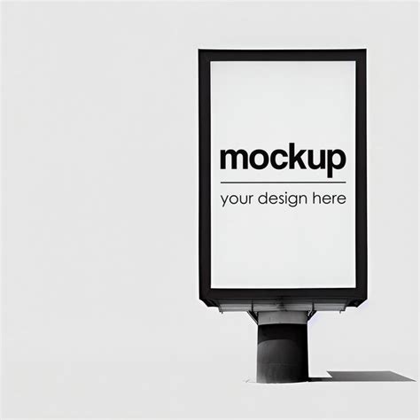 Außenwerbung Mockup Street Shop Sign Signage Logo Vorlage Premium Ki