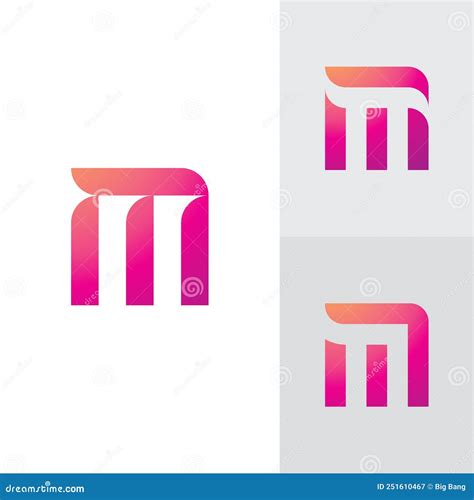 Letter M Logo Icon Design Template Elements Stock Vector Illustration