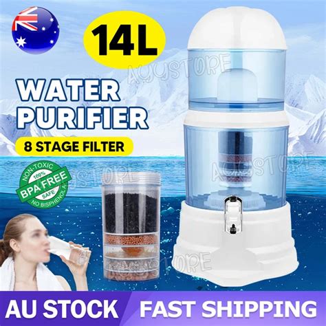 8 Stage Benchtop Water Filter Ceramic Mineral Stone Carbon Purifier