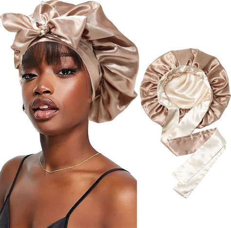 Satin Silk Hair Bonnet For Sleeping For Women Natural
