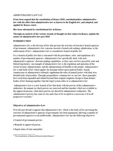 Adminstration Law Cat Pdf