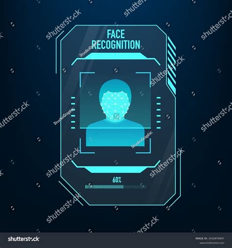 Face Id Facial Recognition Biometric Identification Stock Vector Royalty Free 2416976947