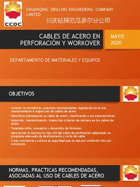 Cables De Acero En Perforacion Y Workover Pdf Acero Ingeniería De