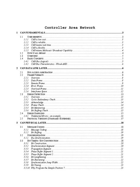Controller Area Network Intro Pdf Error Detection And Correction Information And
