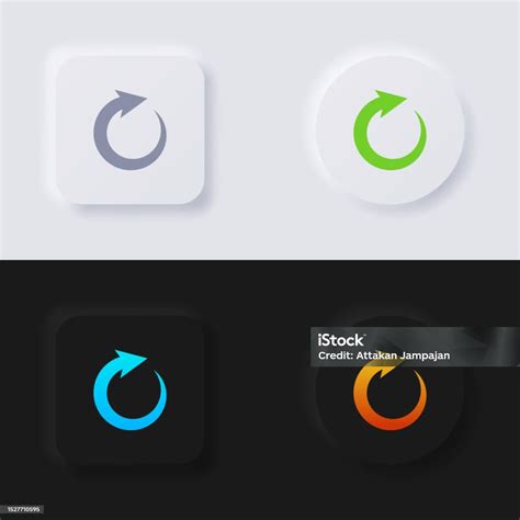 Circular Arrow Button Icon Reload Button Icon Set Multicolor