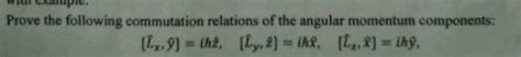 solved prove the following commutation relations of the