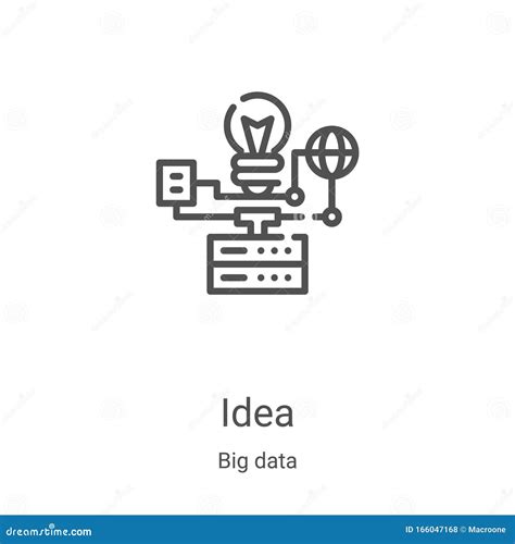 Idea Icon Vector From Big Data Collection Thin Line Idea Outline Icon Vector Illustration Stock