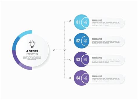 9165 Business Visualization Infographic Circle Design Template With 4