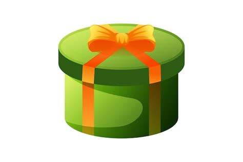 Premium Vector Green Christmas Gist Box Sticker