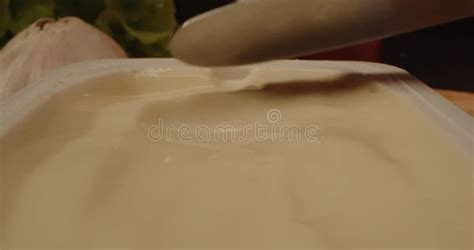 Processed Cheese And Bread Breakfast Appetizer Series Stock Footage