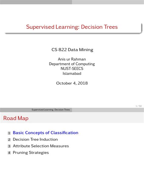 Lesson 31 Supervised Learning Decision Trees Pdf Statistical