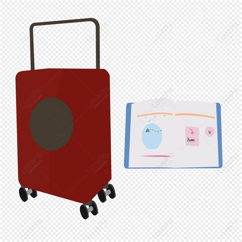 빨간 여행 가방 Png 일러스트 무료 다운로드 Lovepik