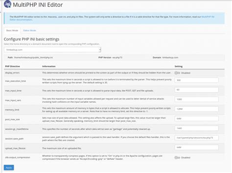 How To Change Php Settings Using Multiphp Ini Editor Hostmight Support