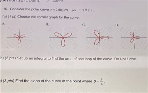 Solved Consider the polar curve r=2sin(3θ) ﻿for 0≤θ≤π.(a) (1 | Chegg.com