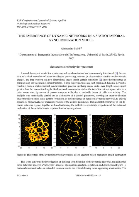 Pdf The Emergence Of Dynamic Networks In A Spatiotemporal Synchronization Model