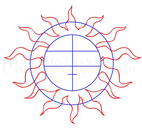 How To Draw A Sun Step By Step