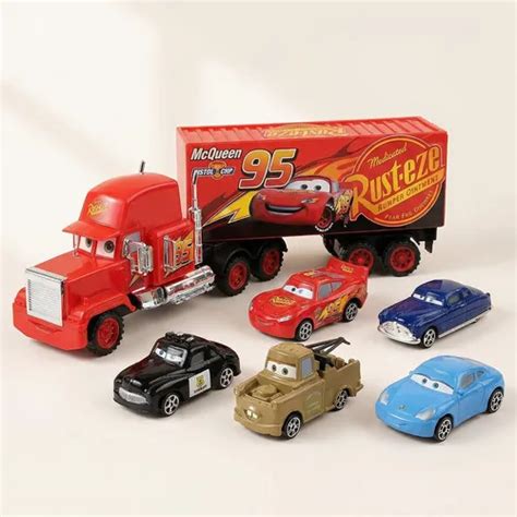 Camión Portaautos De Juguete Disney Pixar Cars Con Carritos Mercadolibre