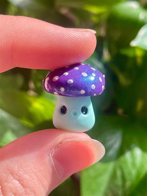 Mushroom Blob Cute Handmade Clay Miniature Etsy
