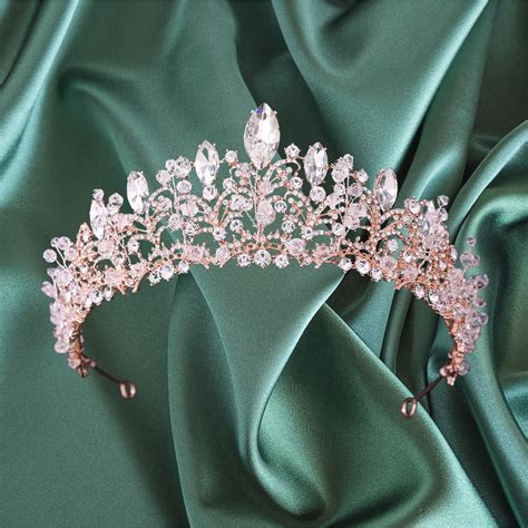Pink Crystal Tiaras For Women Princess Crown Wedding Tiaras And Crown