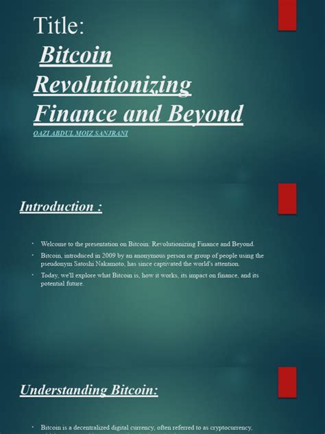 Bitcoin Presentation Pdf Bitcoin Cryptocurrency