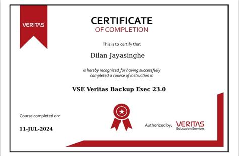 Dilan Jayasinghe On Linkedin Im Thrilled To Share That Ive Recently Completed The Veritas
