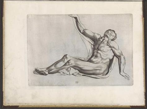 Drawing Example Of A Naked Lying Man Free Public Domain Image Look