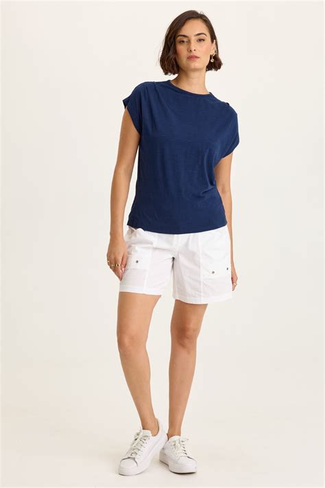 Wearables Arwen Slub Jersey Mock Neck Tee