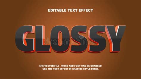 editable text effect glossy dark 3d vector template stock vector illustration of dark typo